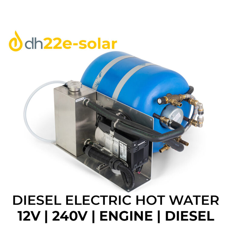 Dieselheat - DH22 E-Solar: 240V/12V Electric Solar Hot Water With ...