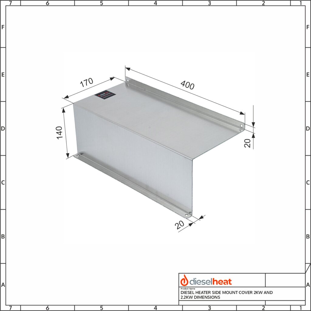 Dieselheat - Diesle heater cover for all 2kW and 2.2kW diesel heaters