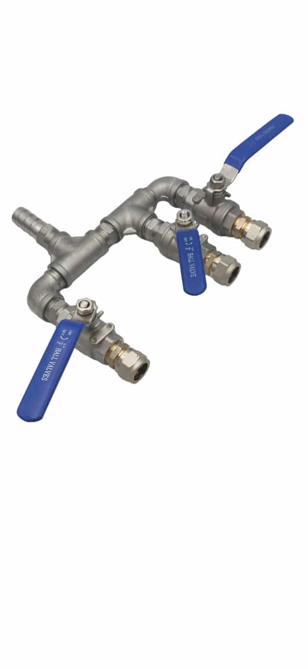 Dieselheat - Hydronic Heating 3 Way Distribution Manifold 18mm to PEX