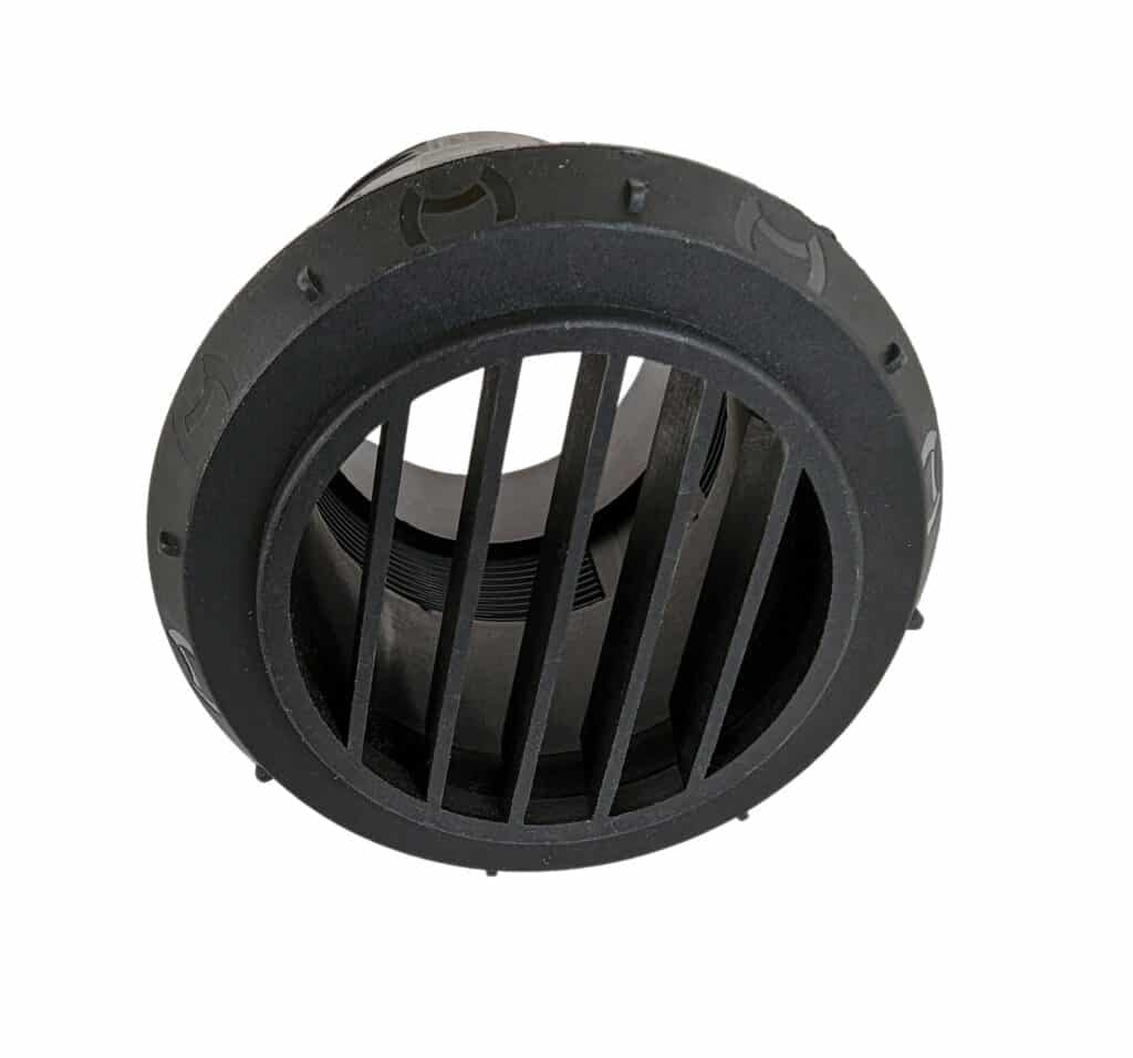 Dieselheat - Webasto 60mm 90 Deg (Straight) Non-Closable Vent Black