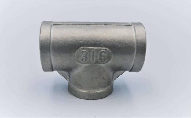 Dieselheat - F-F-F 1/2 Tee, 304 stainless steel